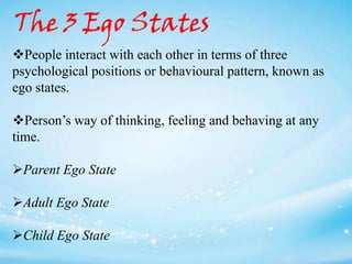 Transactional Analysis PPT - OB - Shimna | PPTX