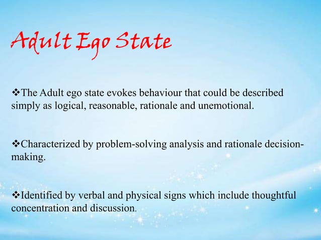 Transactional Analysis PPT - OB - Shimna | PPTX