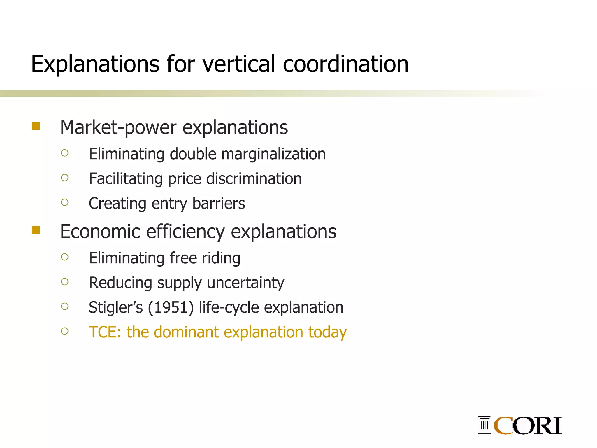 Transaction Cost Economics | PPT
