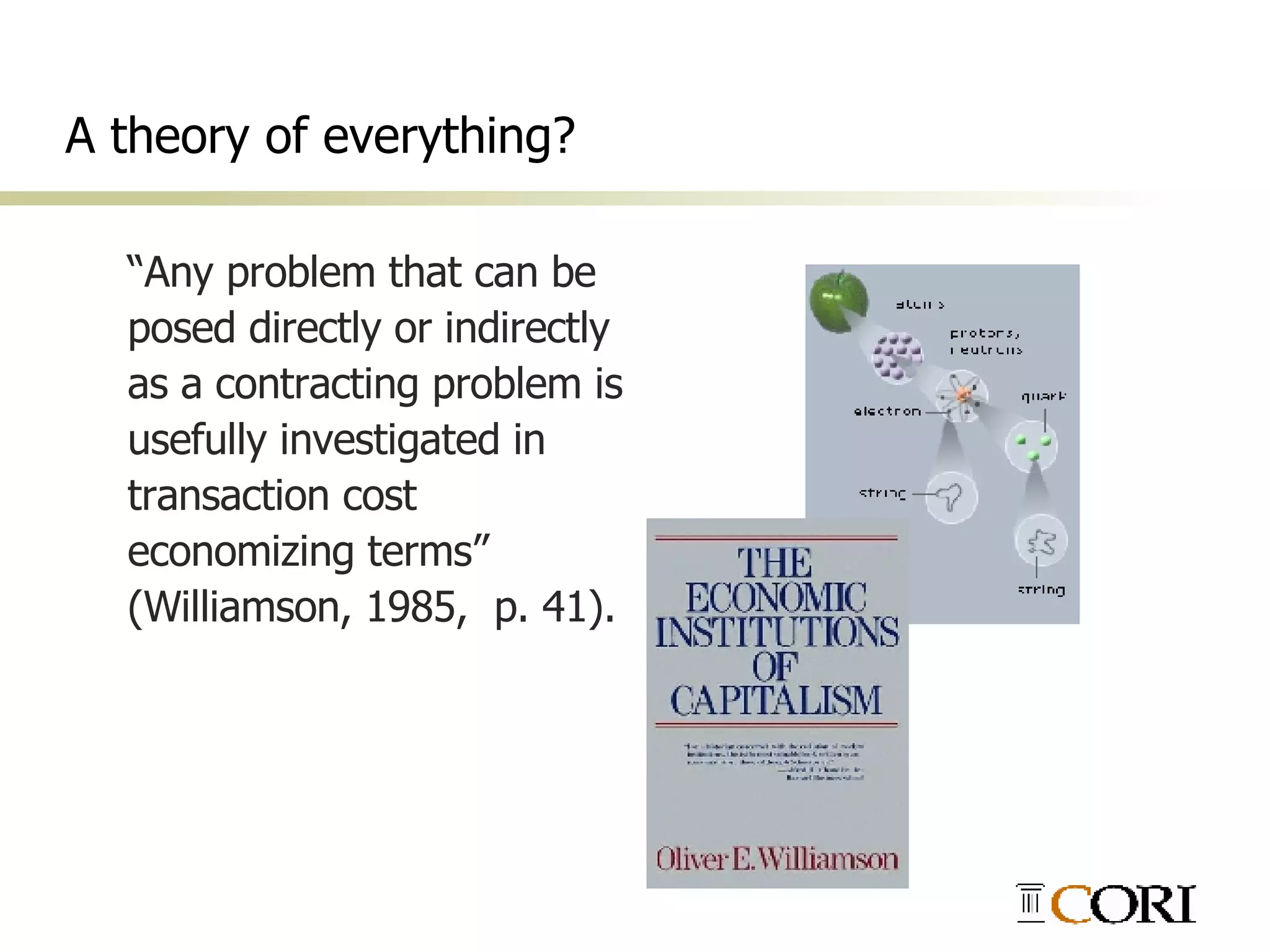 Transaction Cost Economics | PPT