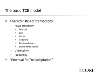 Transaction Cost Economics | PPT