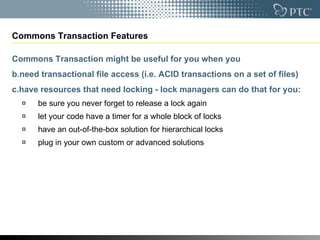 Transactional File System In Java - Commons Transaction | PPT