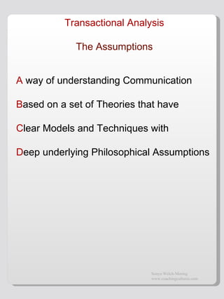 Transactional analysis | PPT