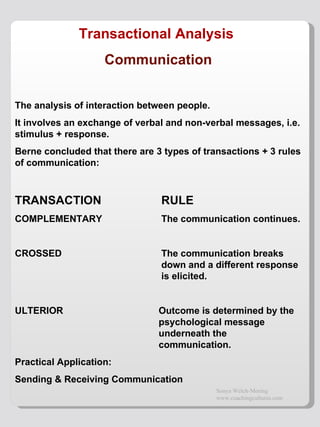 Transactional analysis | PPT