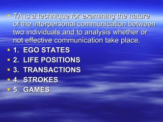 Transactional analysis | PPT