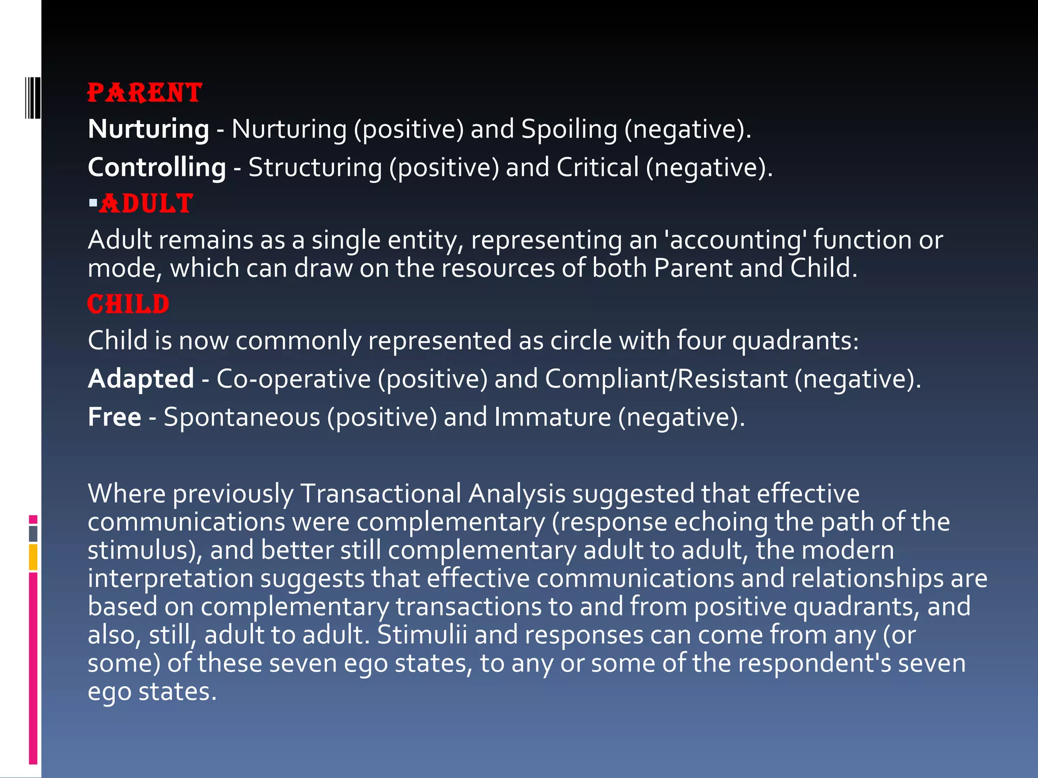 Transactional analysis | PPS