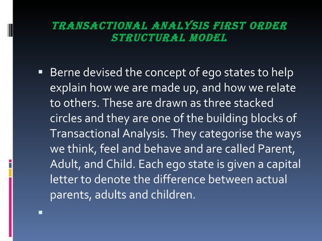Transactional analysis | PPT