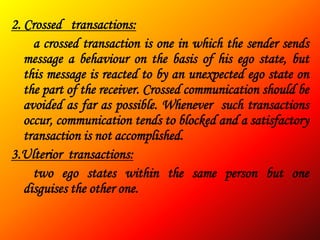 Transactional analysis | PPTX