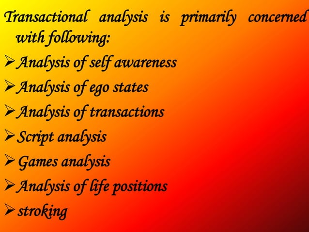 Transactional analysis | PPTX