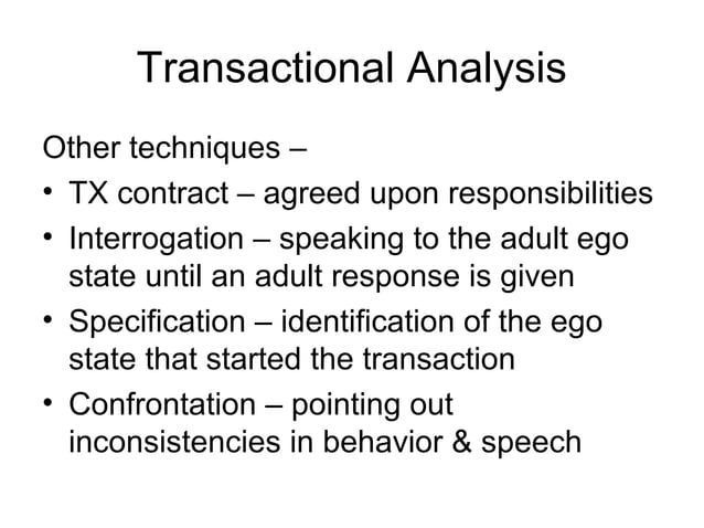 Transactional analysis | PPT