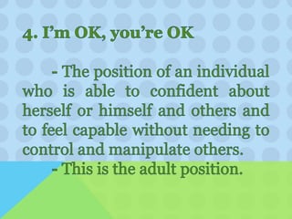 Transactional analysis approach.social work | PPTX