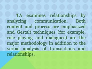 Transactional analysis approach.social work | PPTX