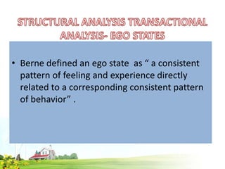 Transactional analysis | PPTX