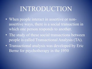 Transactional analysis | PPTX