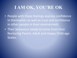 Transactional analysis | PPTX