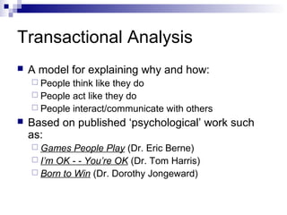 Transactional analysis | PPT
