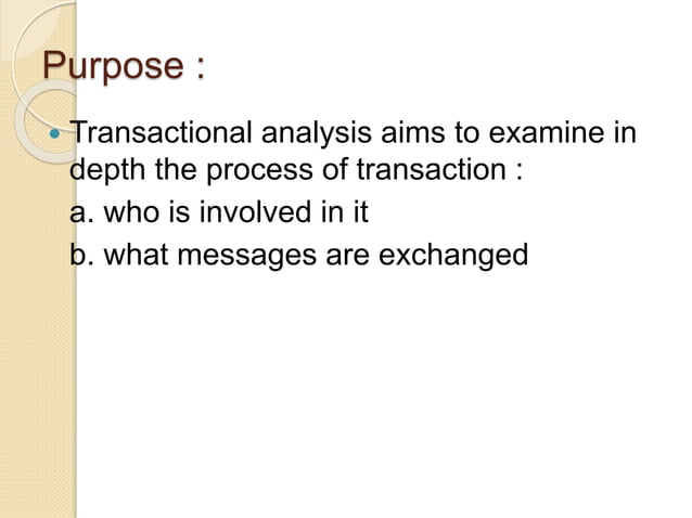 Transactional Analysis | PPTX | Science