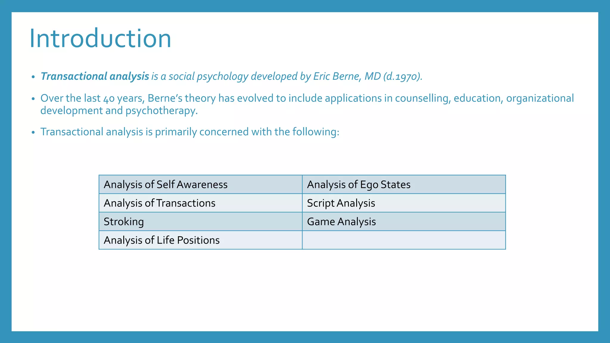 Transactional analysis | PPT Transactional analysis | PPT