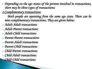 Transactional analysis | PPTX