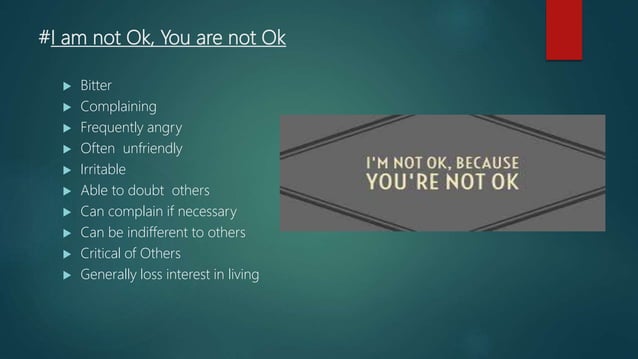 Transactional analysis - Life Positions (Full Details) | PPTX