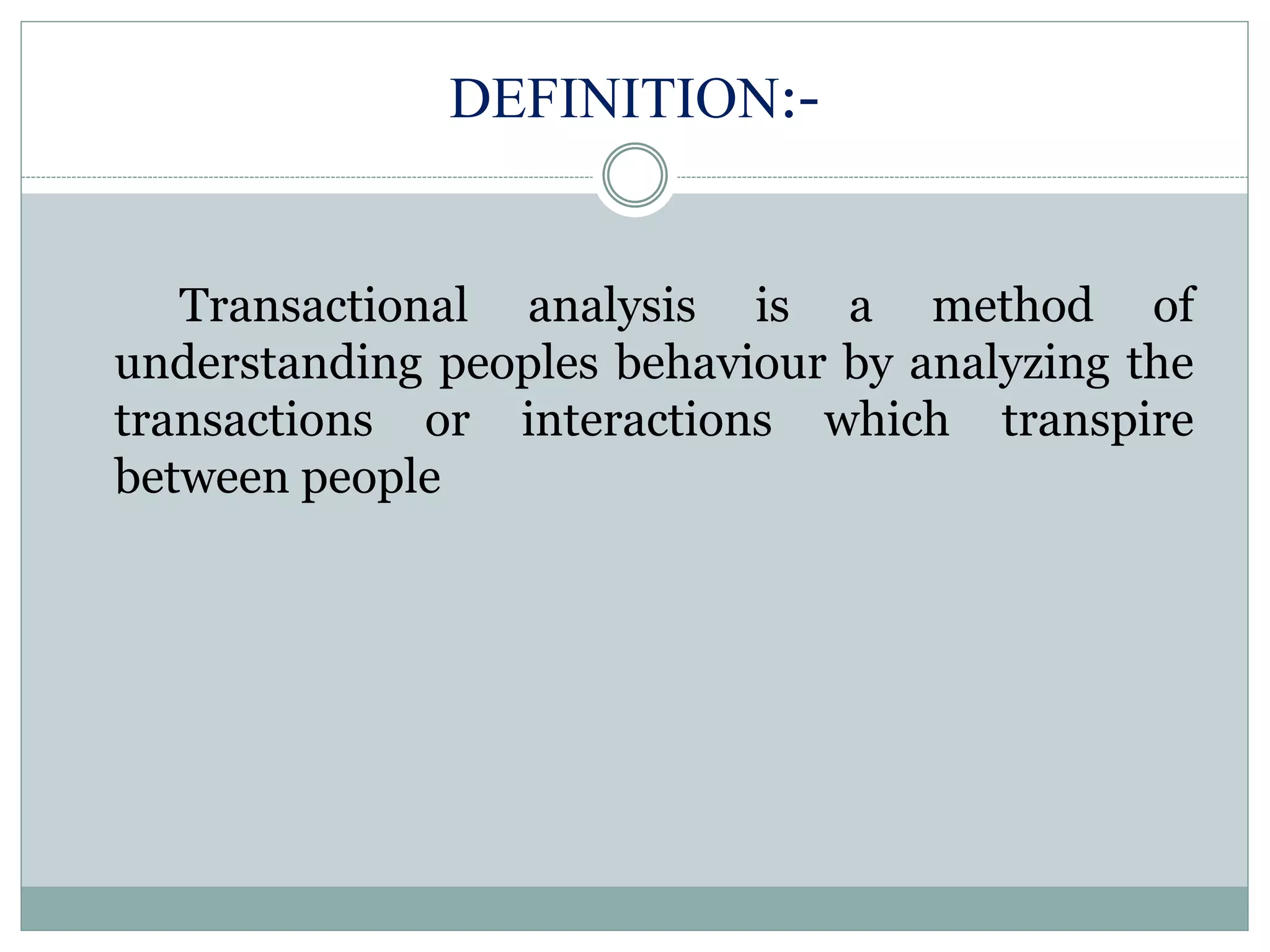 Transactional analysis | PPT