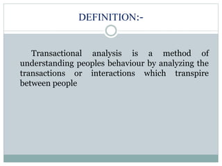 Transactional analysis | PPT