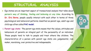 Transactional analysis | PPTX