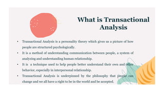 Transactional analysis in psychotherapy | PPTX