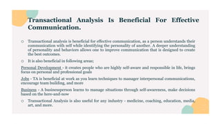 Transactional analysis in psychotherapy | PPTX