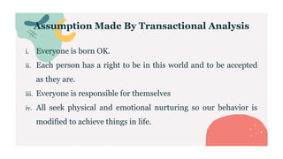 Transactional analysis in psychotherapy | PPTX
