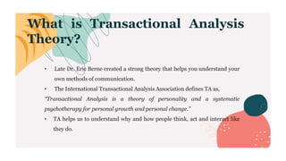 Transactional analysis in psychotherapy | PPTX