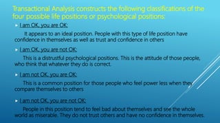 Transactional Analysis, Assertive Communication, Keen observation and Reflective Skills | PPTX