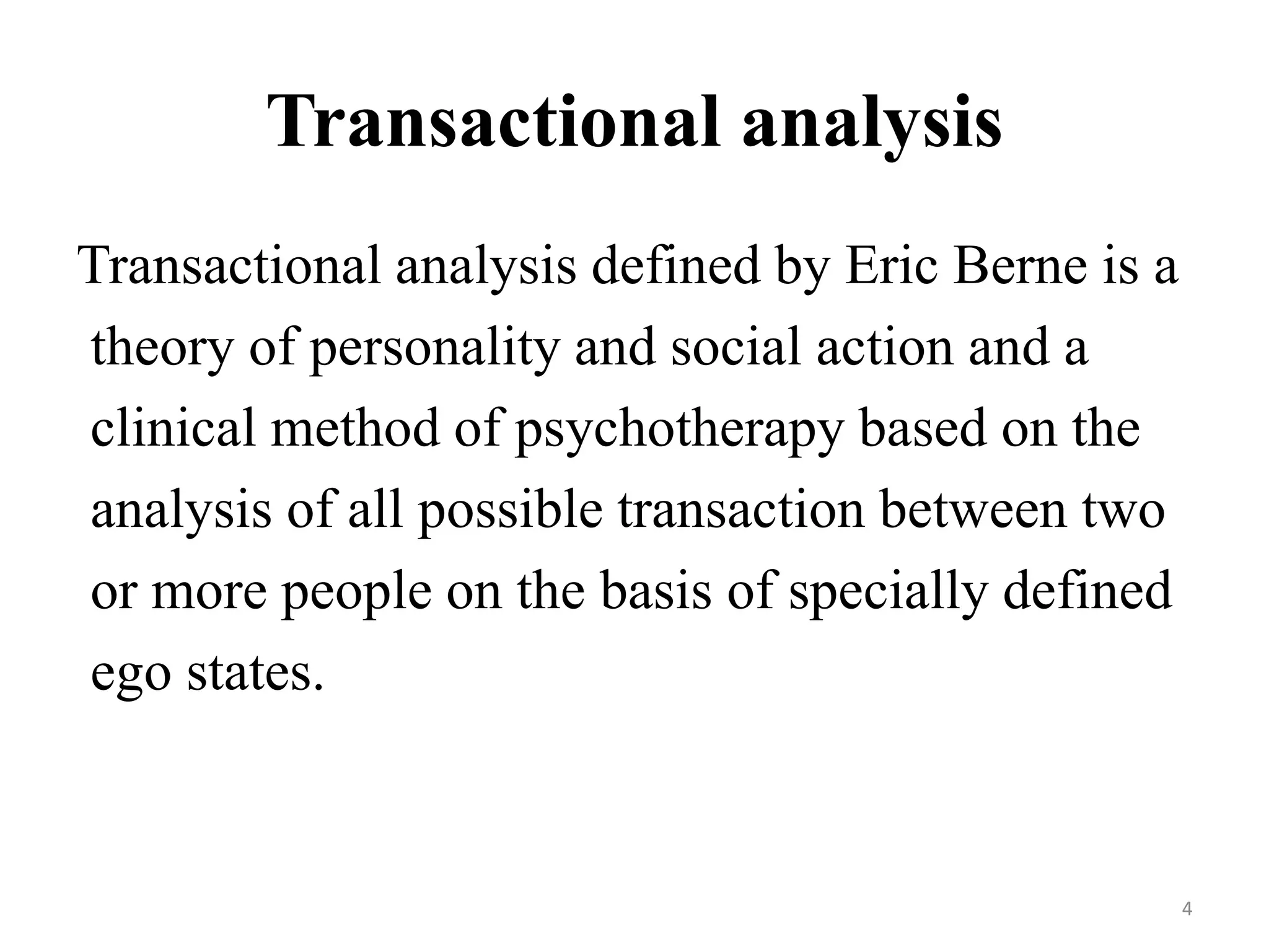 Transactional analysis TA | PPTX