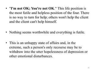 Transactional analysis TA | PPTX