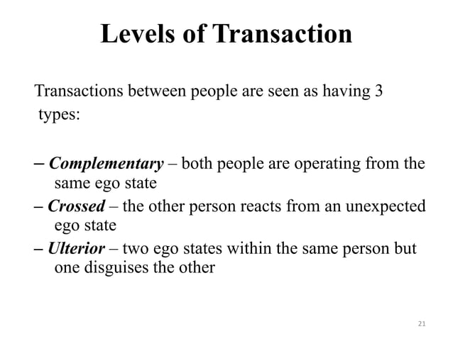 Transactional analysis TA | PPTX