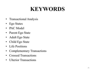 Transactional analysis TA | PPTX