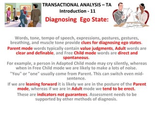 Transactional Analysis – Ta Basics And Introductory Course | PPT