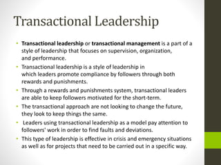 Transactional and Transformational Leadership | PPTX