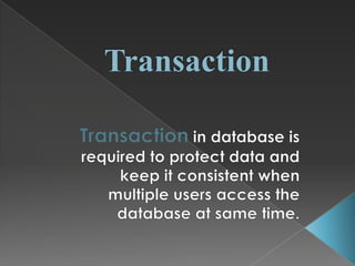 Transactional database | PPTX