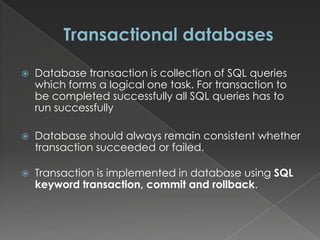 Transactional database | PPTX