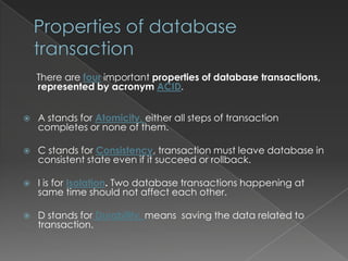 Transactional database | PPTX