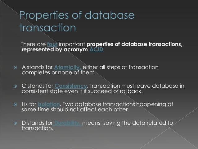 Transactional database