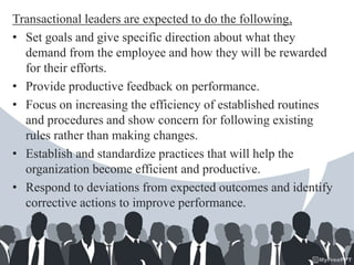 Transactional leadership | PPTX