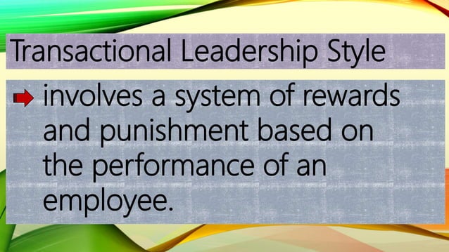 Transactional Leadership Style | PPTX