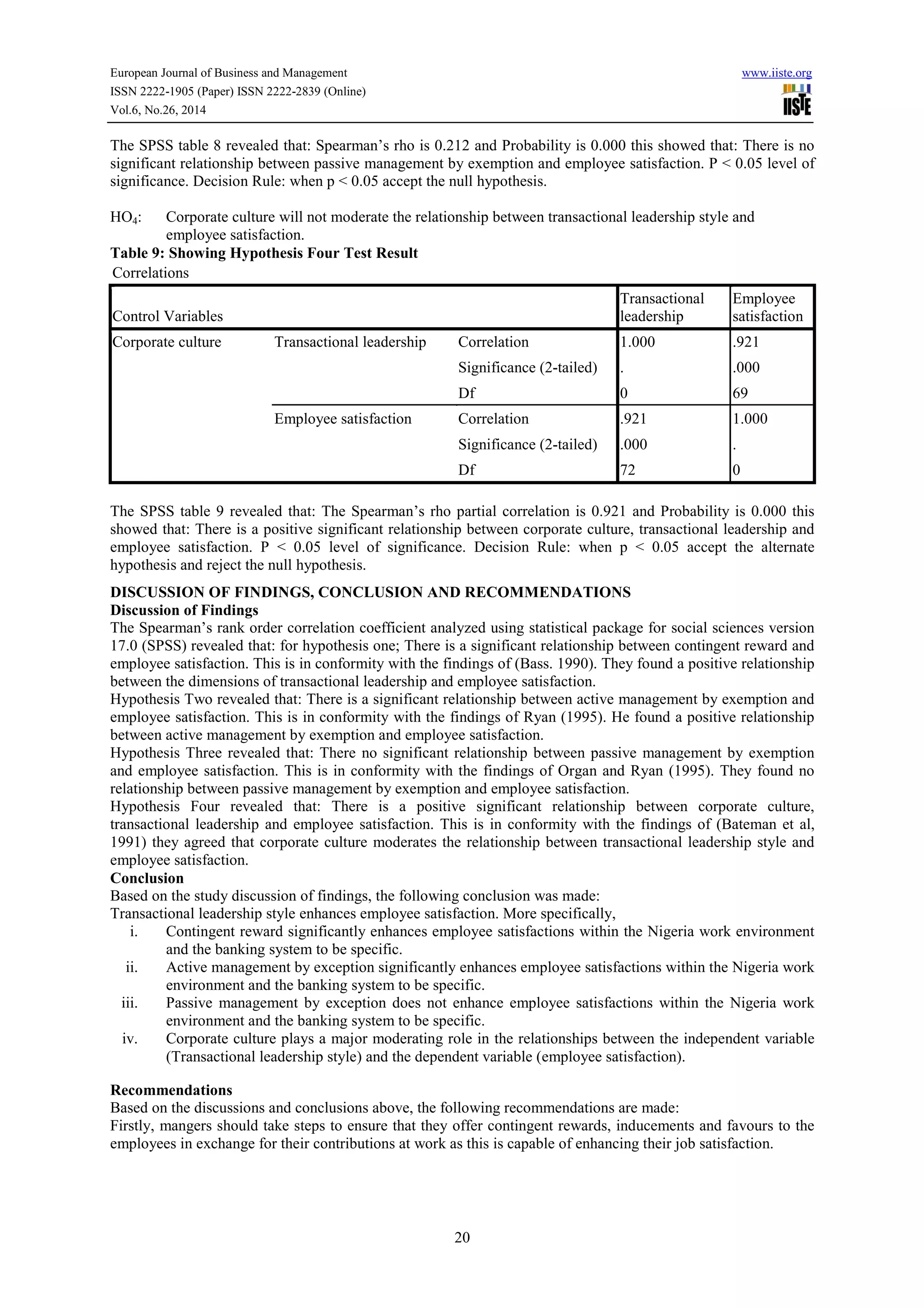 Transactional leadership style and employee | PDF