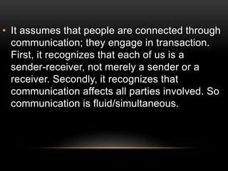 Transactional model of communacation. | PPTX