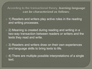 Transactional process2 | PPTX | Poetry | Books and Literature