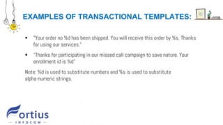 Transactional SMS | PPTX | Business Accounting & Finance | Business