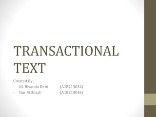 Transactional text | PPTX
