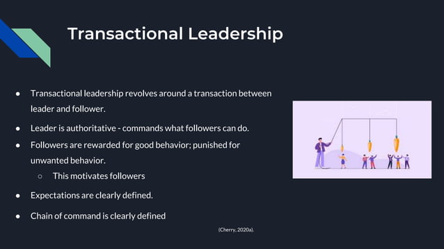 Transactional vs. transformational leadership | PPT